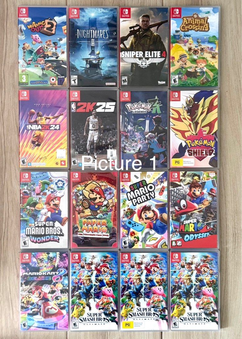 Nintendo Switch Games #1 for V1 V2 OLED Lite 2 pokemon nba mario kart ...