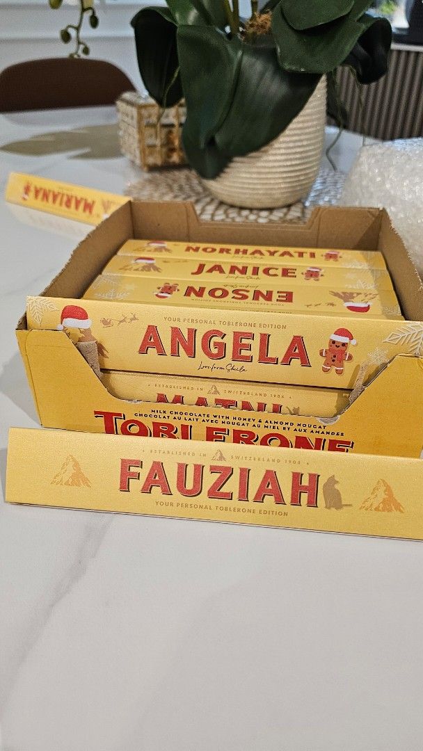 Personalised Christmas Edition Toblerone Chocolate Bars, Food & Drinks ...