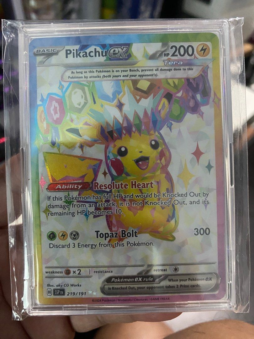 Pikachu EX Tera 219/191 Trading Card, Hobbies & Toys, Toys & Games on ...