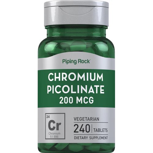 Piping Rock Chromium Picolinate 200mcg - 240 Tablets, Health ...
