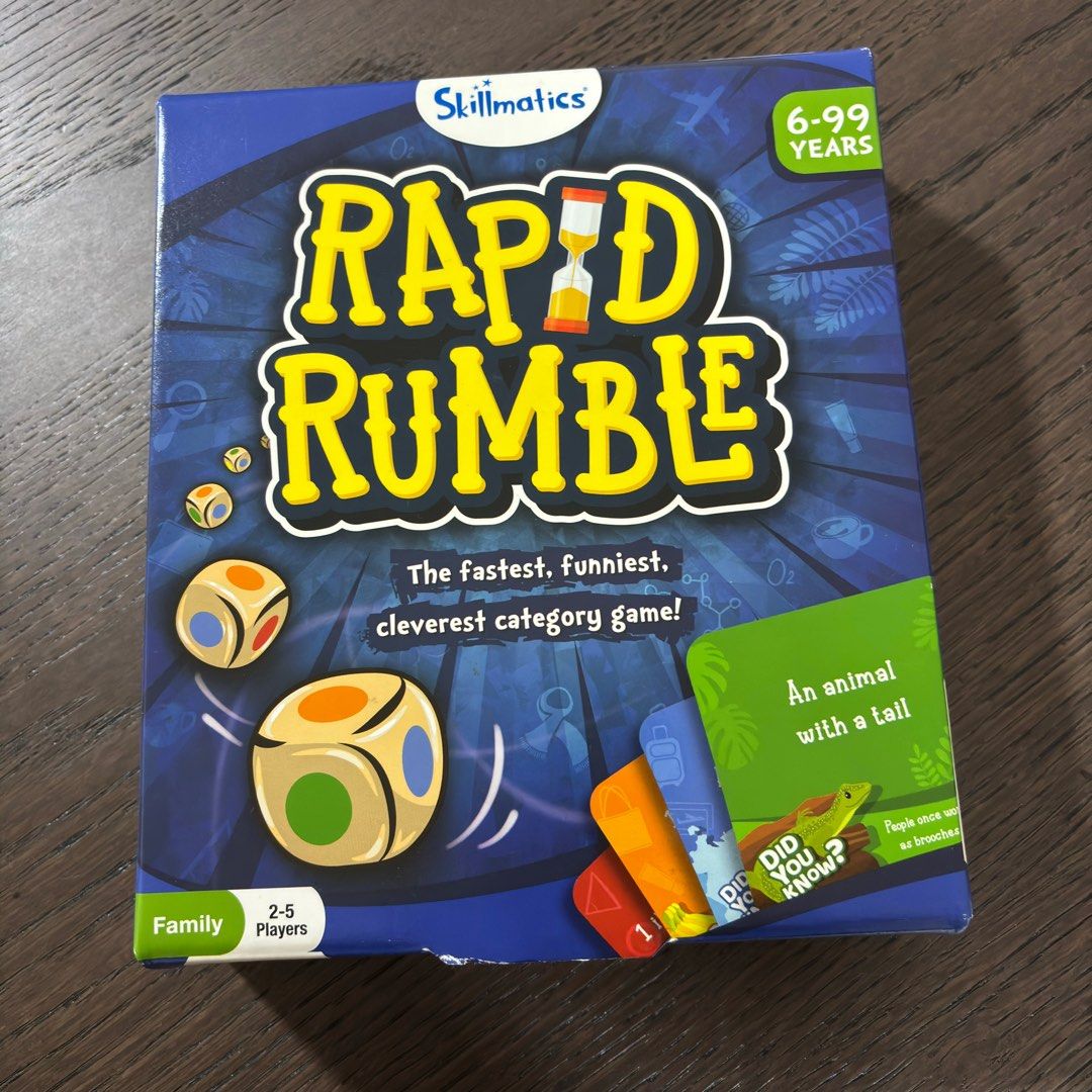 Rapid Rumble board game, Hobbies & Toys, Toys & Games on Carousell