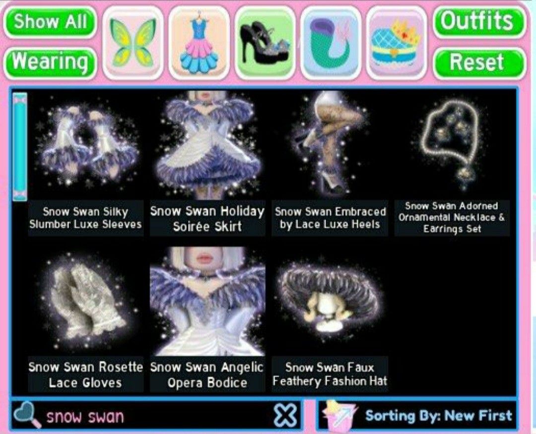 Royale High Snow Swan Set, Video Gaming, Gaming Accessories, In-Game ...