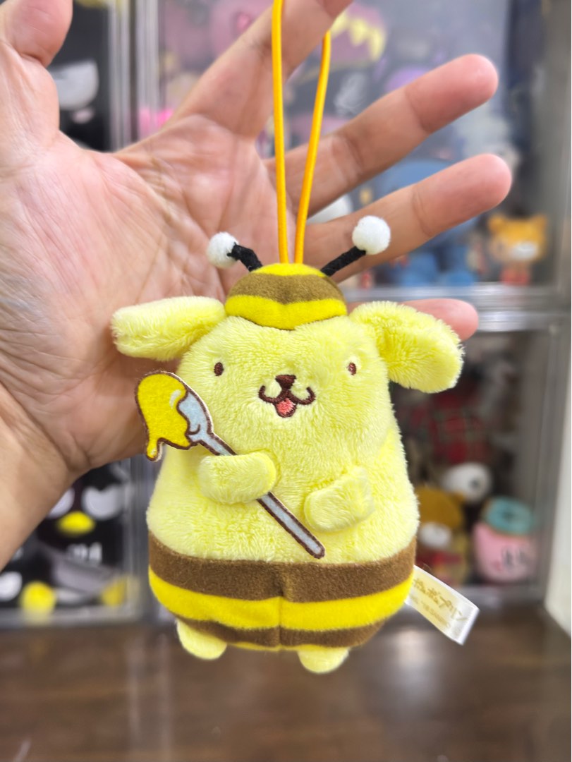 Sanrio Pompompurin Bee Costume Keystrap Plush, Hobbies & Toys, Toys ...