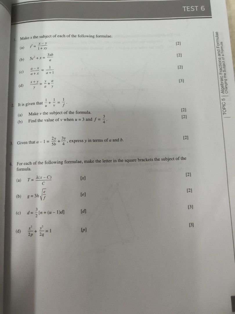 Secondary Express 2 Mathematics Topical Tests, Hobbies & Toys, Books ...