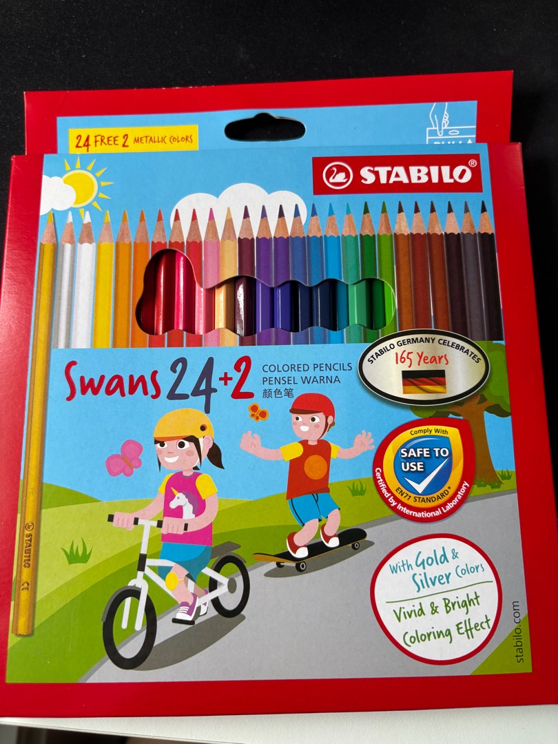 Stabilo Swans 24+2 Colored Pencils, Hobbies & Toys, Stationery & Craft ...
