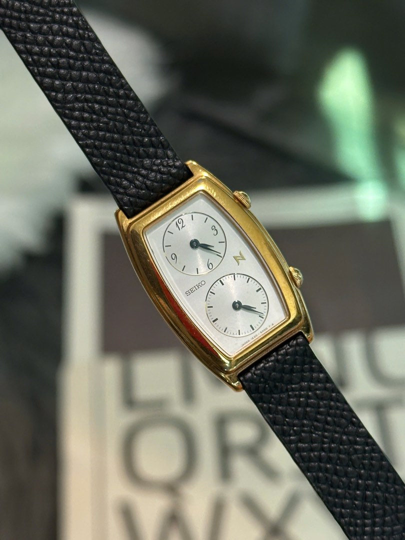 Vintage SEIKO Dual Time Gold-tone Dial Watch, Women's Fashion, Watches ...