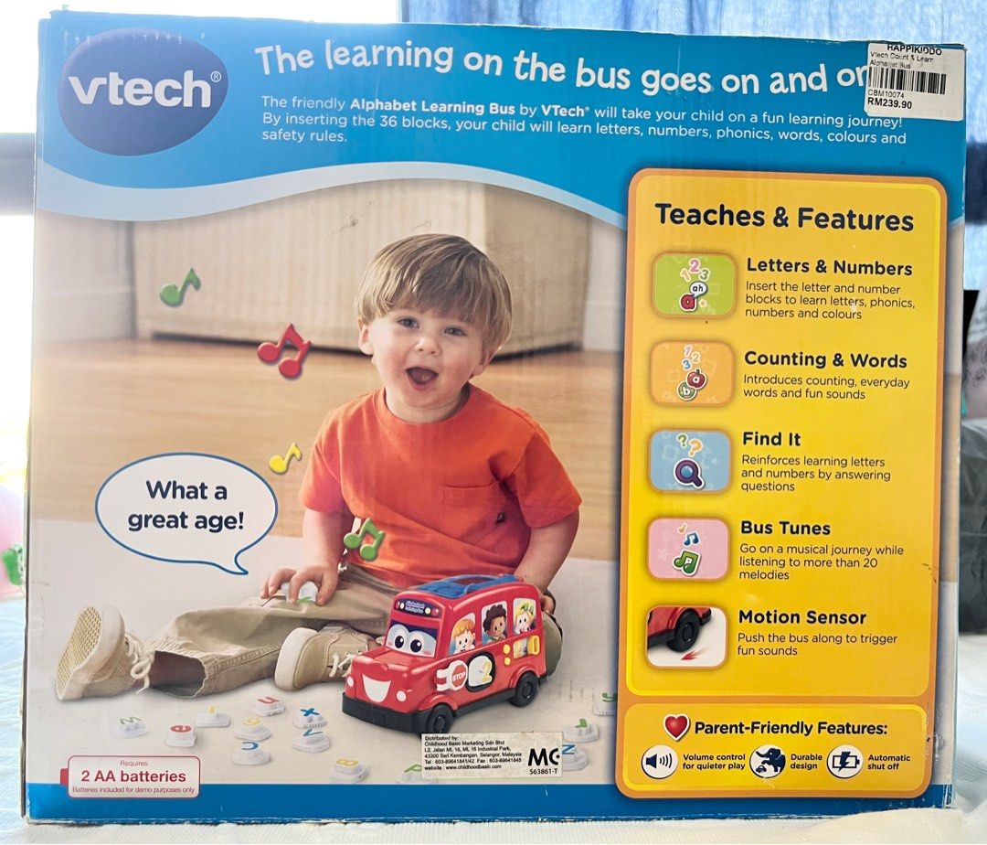 VTech Alphabet Learning Bus, Hobbies & Toys, Toys & Games on Carousell