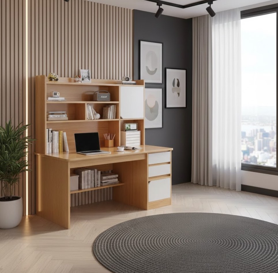 Wooden Desks Furniture Integrated Table | Wooden Study Furniture Desks ...