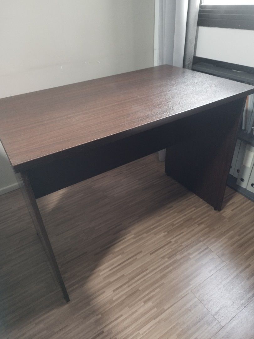 Wooden Study Desk - Dark Brown, Furniture & Home Living, Furniture ...