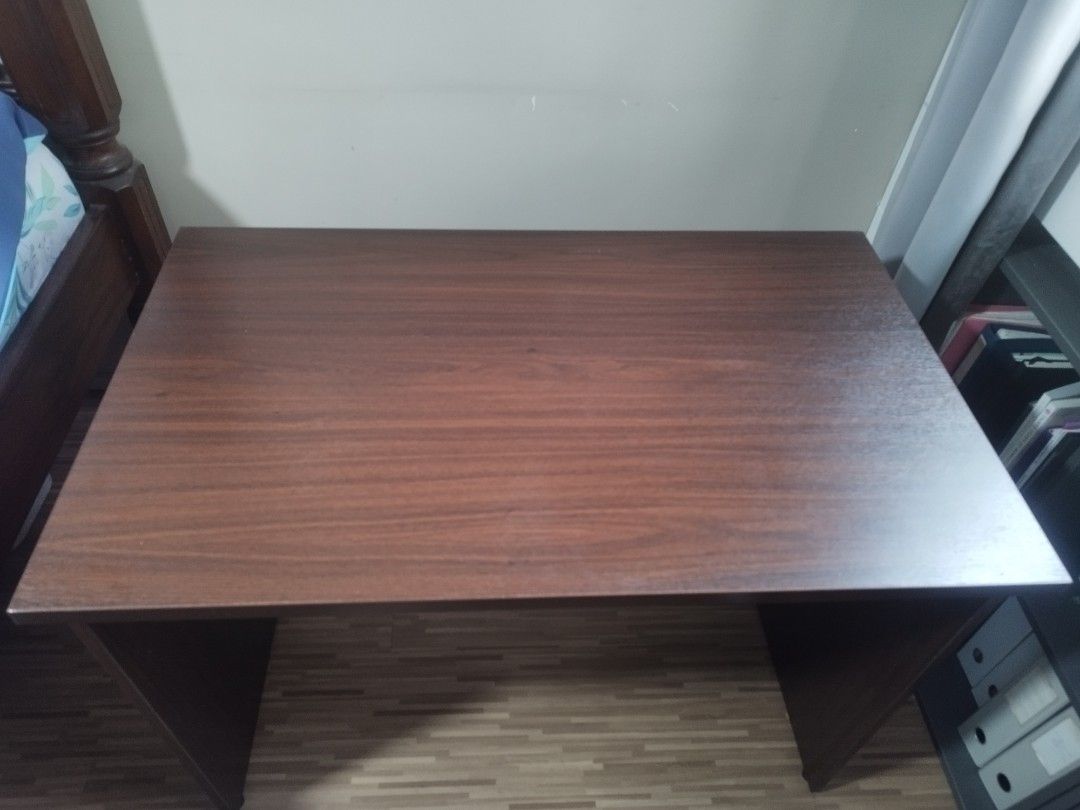 Wooden Study Desk - Dark Brown, Furniture & Home Living, Furniture ...