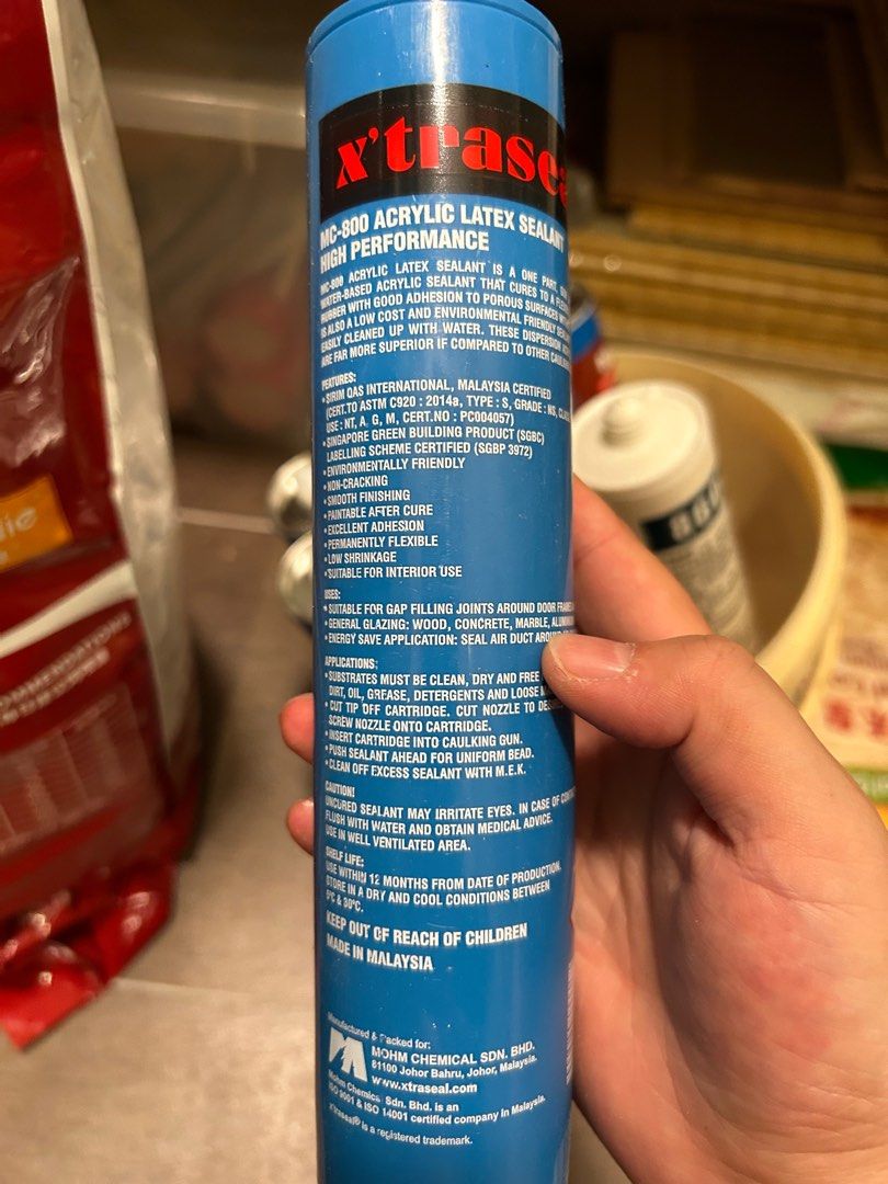 X'traseal MC-800 Acrylic Latex Sealant, Furniture & Home Living, Home ...