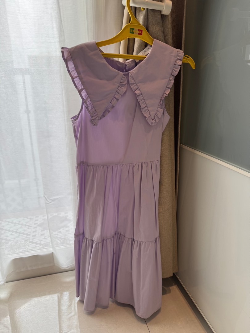 ZARA Lilac Dress, Fesyen Wanita, Pakaian Wanita, Gaun & Rok di Carousell