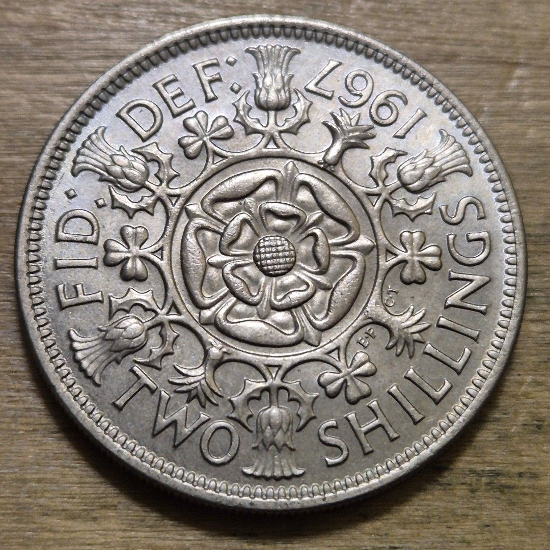 1967 Great Britain Queen Elizabeth II 2 Shillings Coin, Hobbies & Toys ...