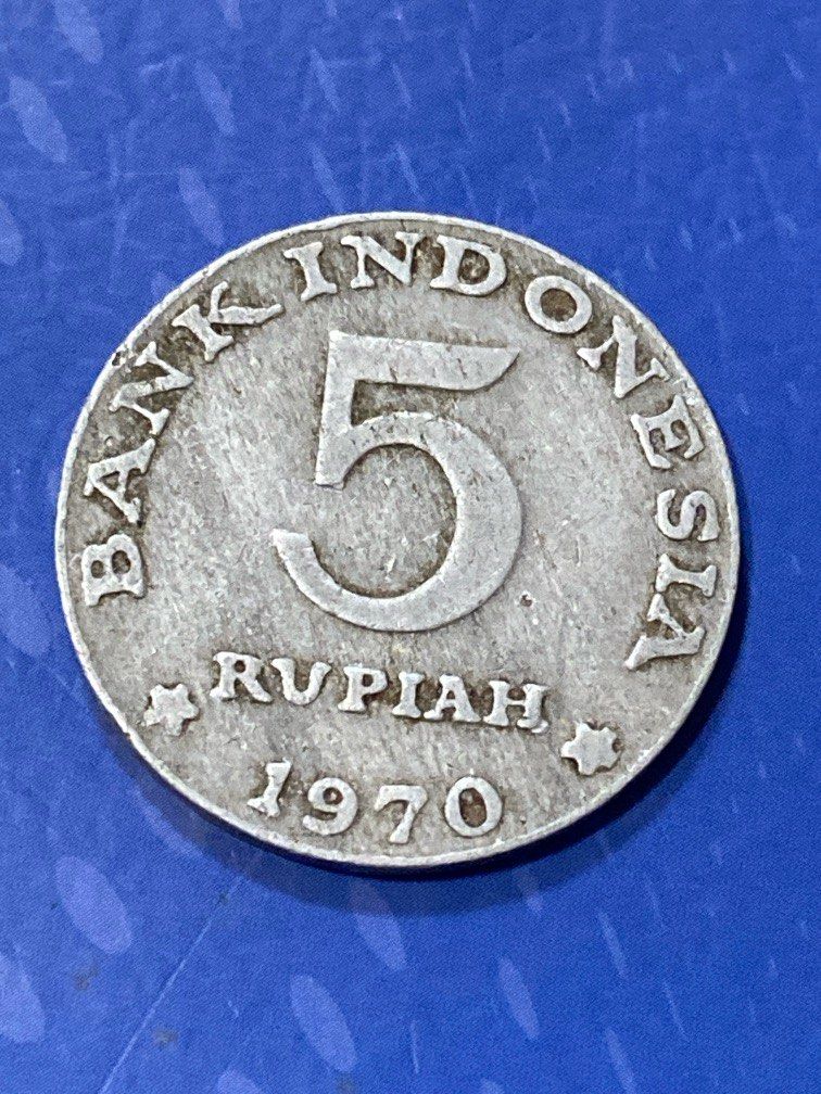 1970 Indonesia 5 Rupiah coin, Hobbies & Toys, Memorabilia ...