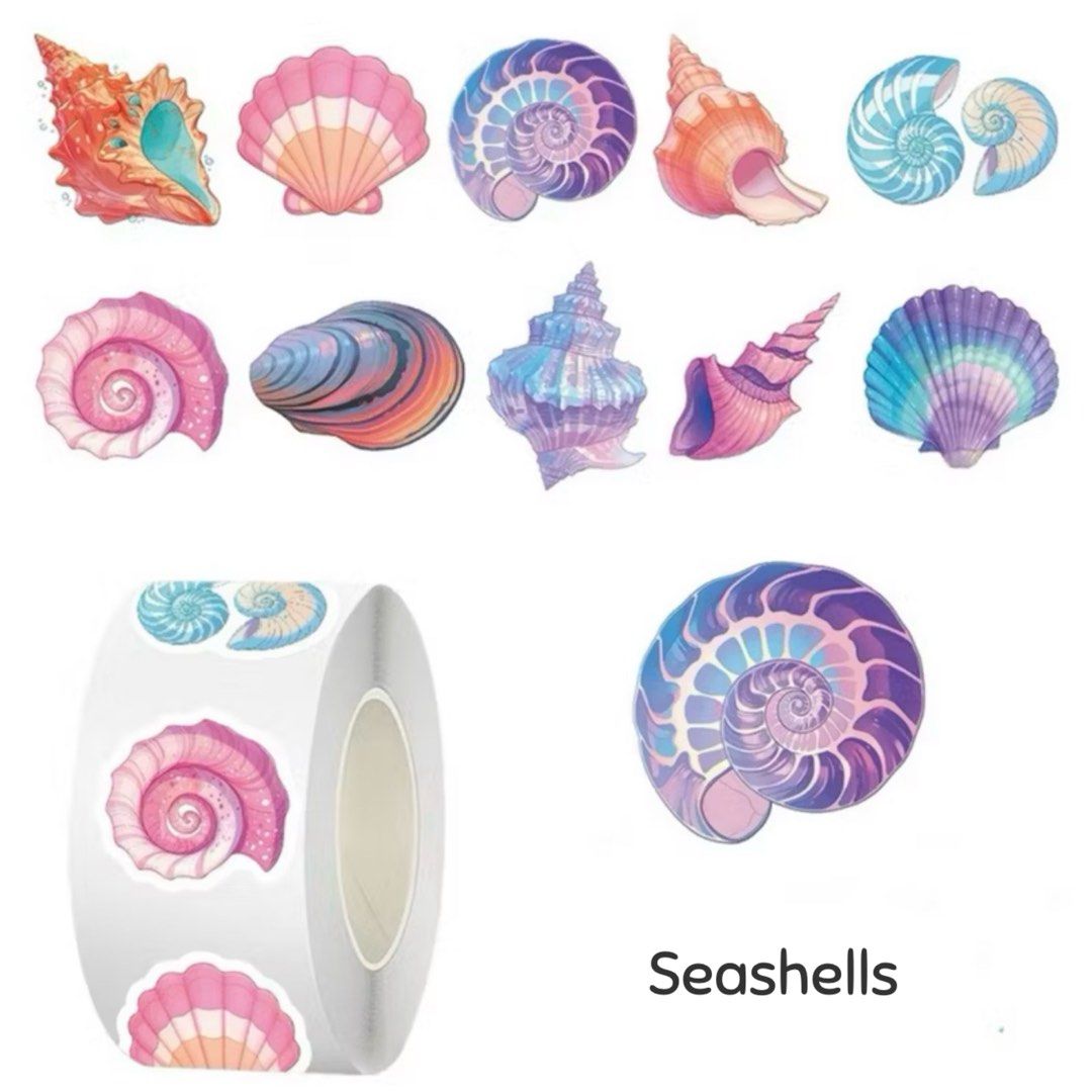 [$2.50 for 50pcs] [$5 for 100pcs] 2.5cm Colourful Seashells On The ...
