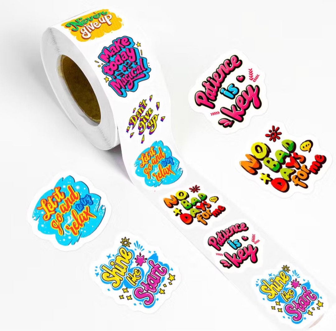 [$2.50 for 50pcs] [$5 for 100pcs] 2.5cm Positive Words Quotes & Phrases ...