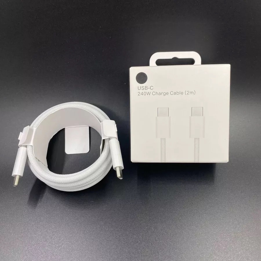 2m 240W USB-C to USB-C Braided Cable for Super Fast Charging and Data ...