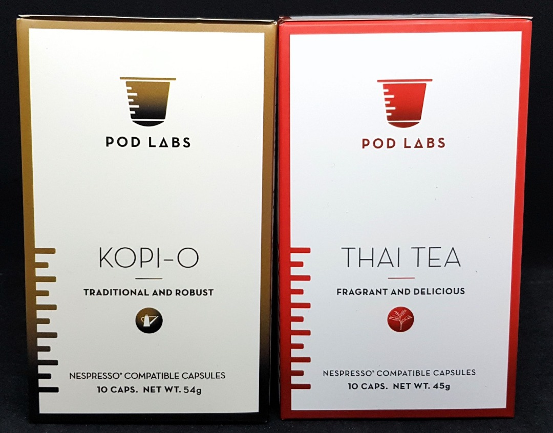 2x New Unopened Pod Labs Kopi-O & Thai Tea Nespresso Compatible ...