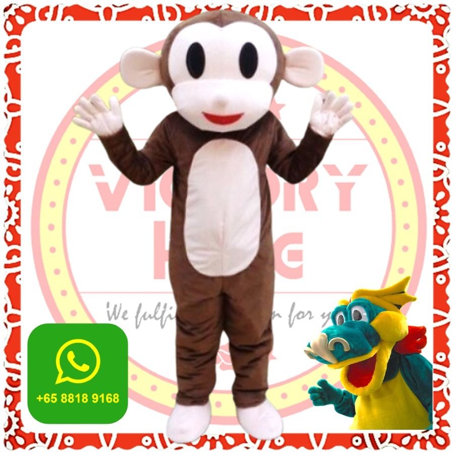 🐵 Paul Frank Monkey Mascot Costume – Playful & Iconic, Hobbies & Toys ...