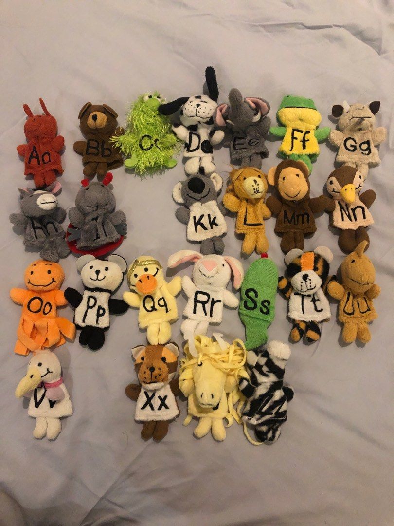 Alphabet Plush Toys - Various Characters - finger puppets, Hobbies ...