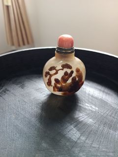 Antique Hand-Painted Snuff Bottle with Horses (70mmWx125mmH), Hobbies ...