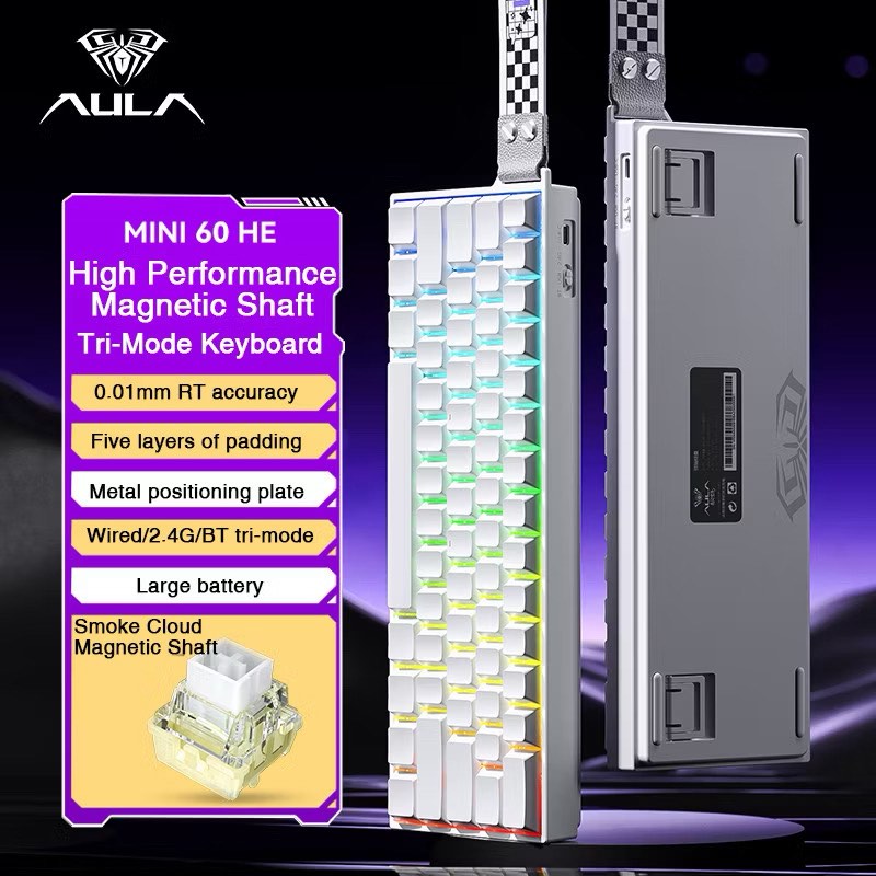AULA MINI 60 HE Pro Magnetic Shaft Keyboard, Computers & Tech, Parts ...