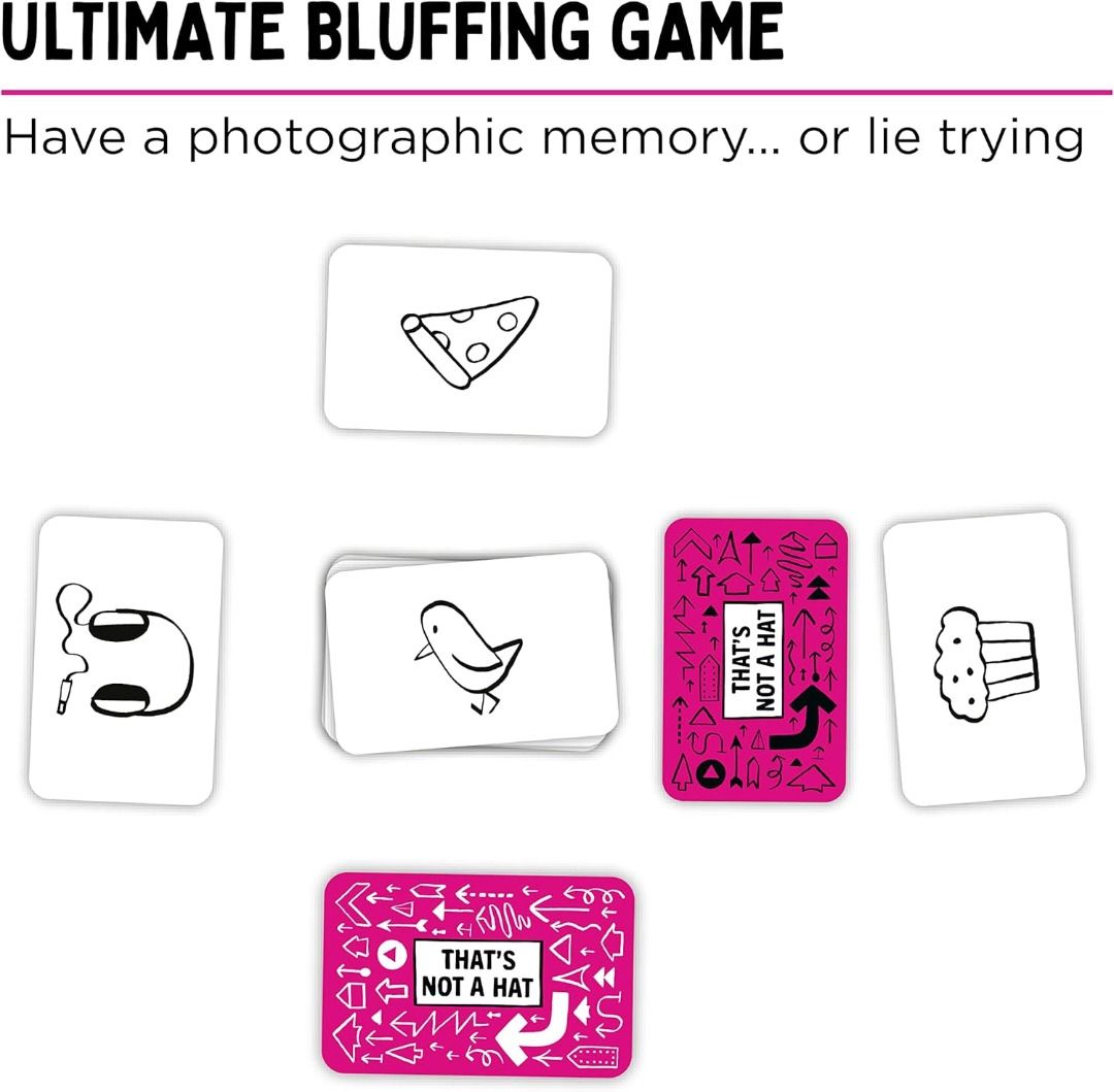 Authentic That's Not A Hat – A Bluffing and Memory Party Game PINK for ...