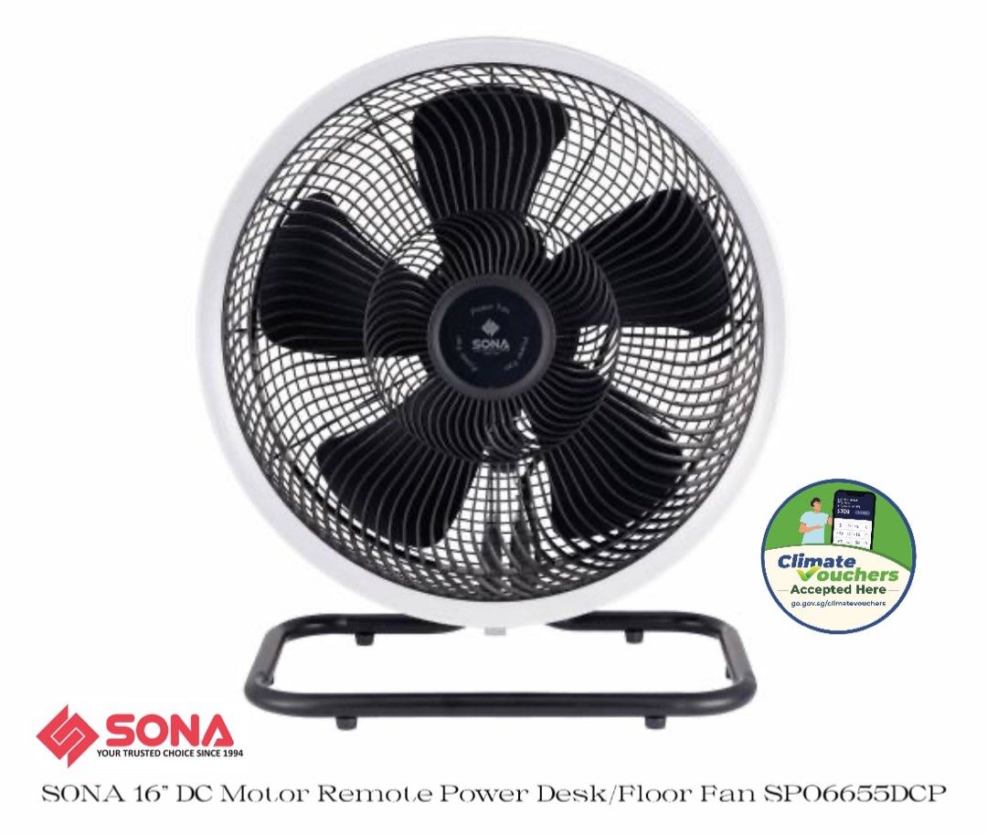 BRAND NEW (1 Year Warranty) SONA 16” BLDC Motor Remote Power Desk/Floor ...