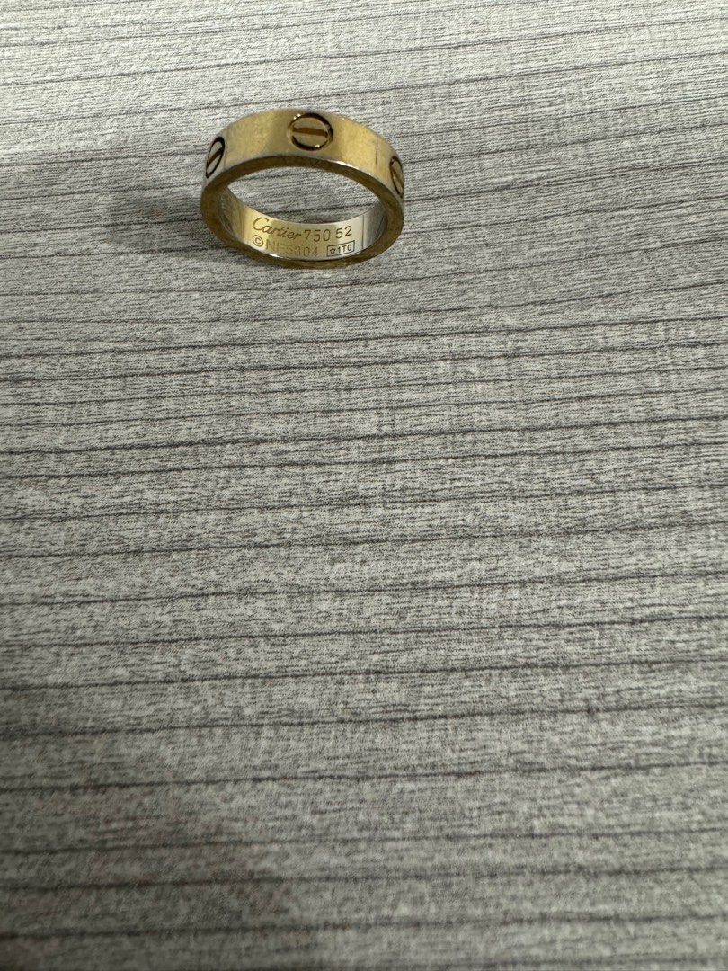 Cartier Love Ring 750 52 NE5804, Women's Fashion, Jewelry & Organisers ...