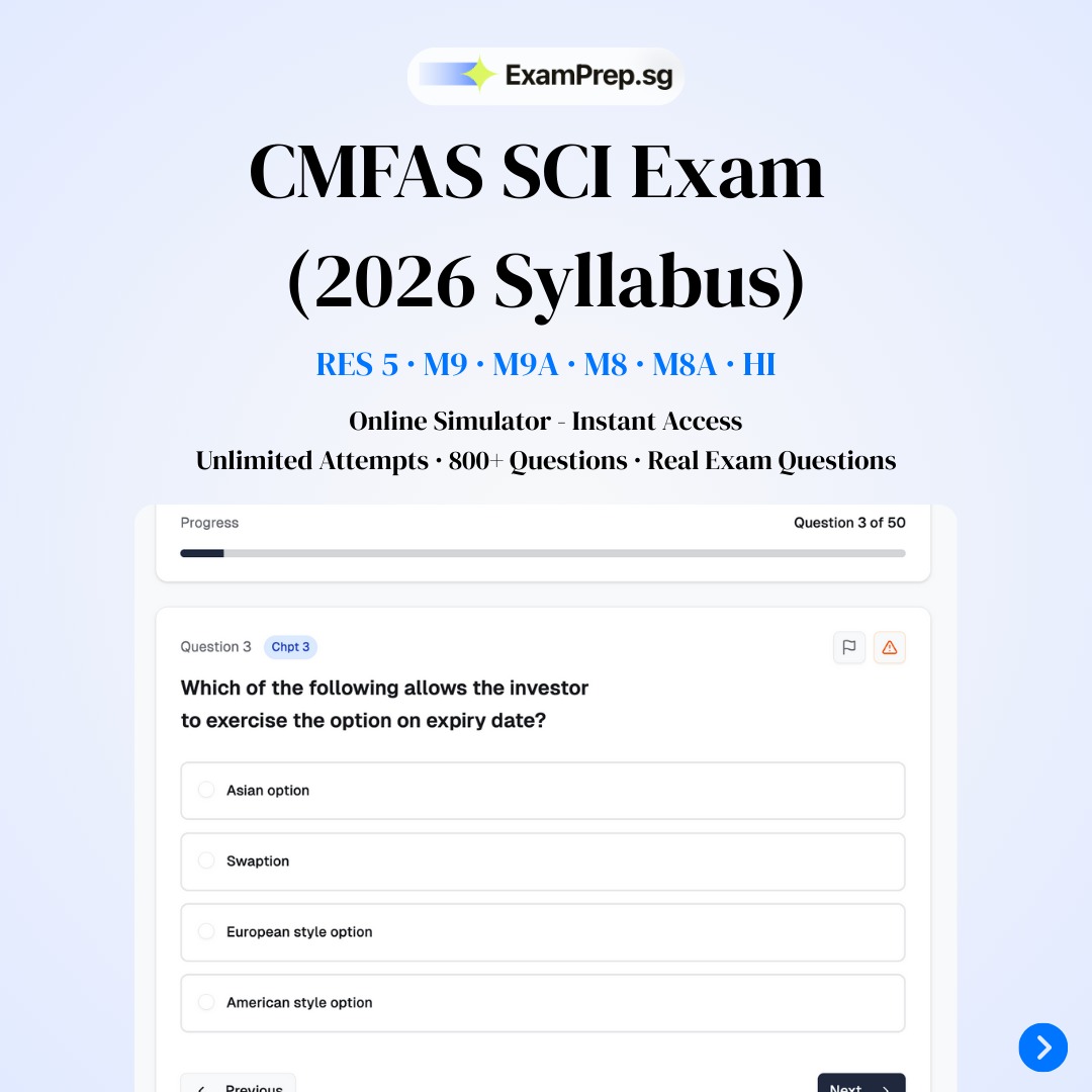 CMFAS SCI Mock Exam Papers (RES 5, M9, M9A, M8, M8A, CM-LIP, CM-CIS, HI ...