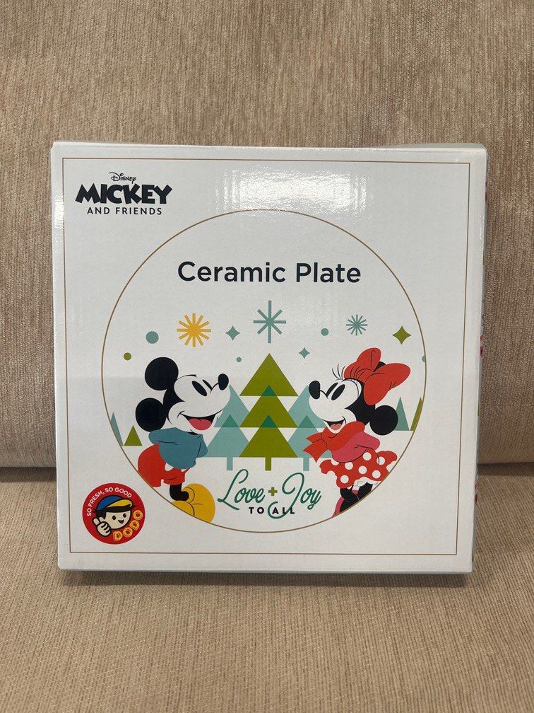 Dodo x Disney Mickey & Friends Ceramic Plate, Furniture & Home Living ...