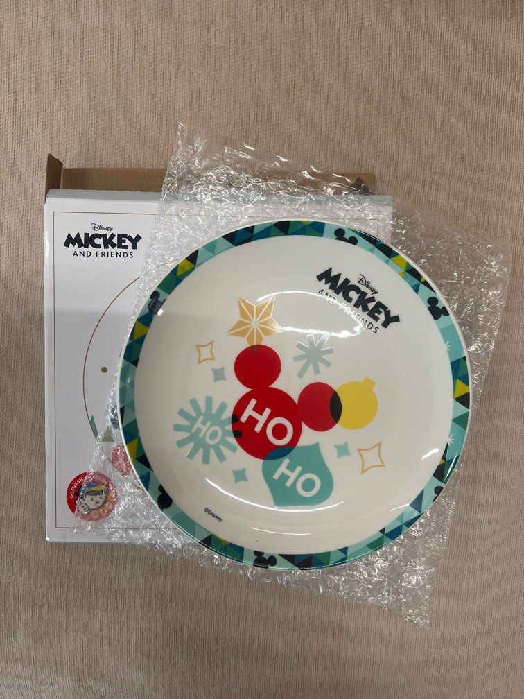 Dodo x Disney Mickey & Friends Ceramic Plate, Furniture & Home Living ...