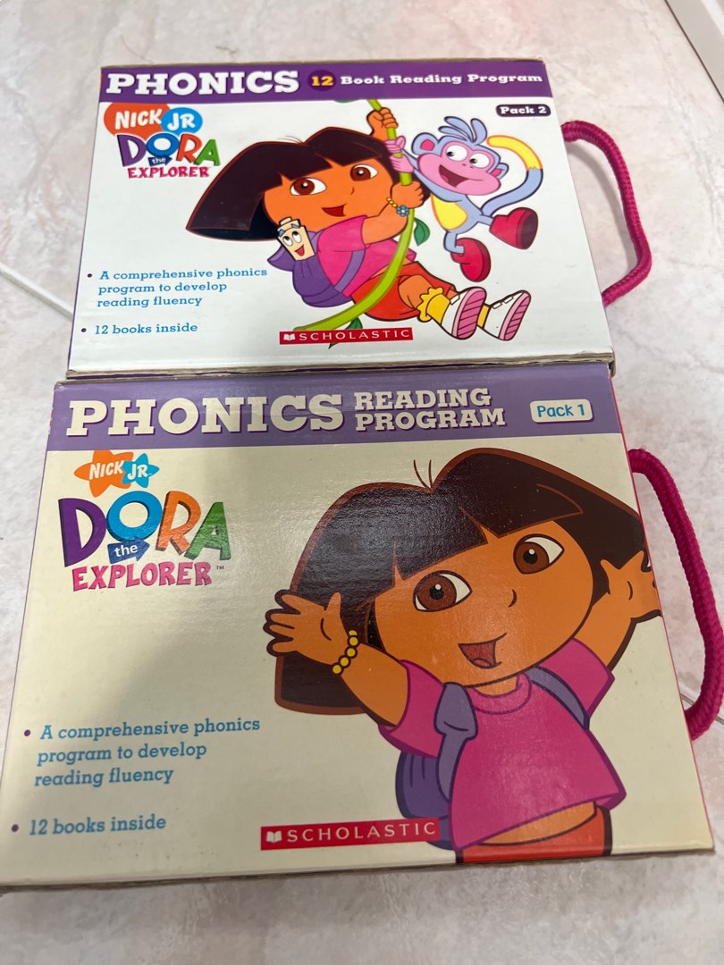 Dora the Explorer Phonics Reading Program Pack 1 & 2, Hobbies & Toys ...