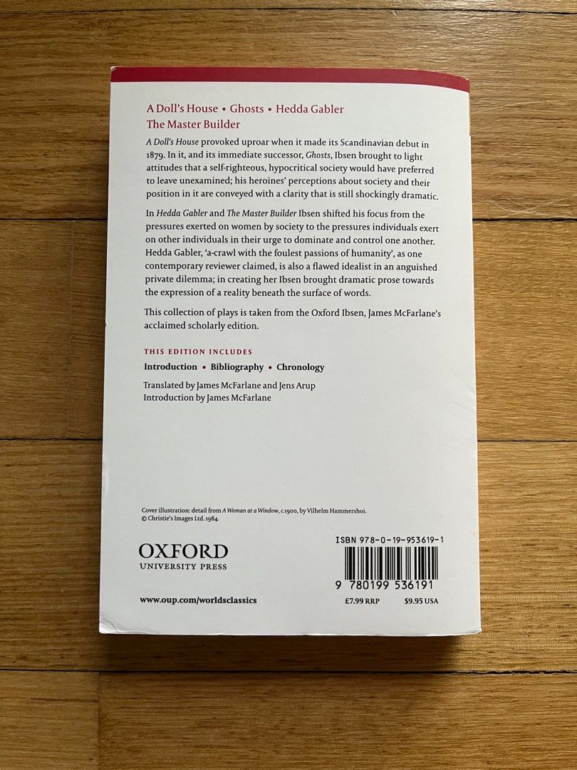 Henrik Ibsen Four Major Plays - Oxford World's Classics, Hobbies & Toys ...