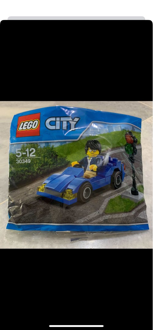 LEGO 30349 City-Sports Car/Vehicle/Minifigures/City Town Traffic/Blue ...
