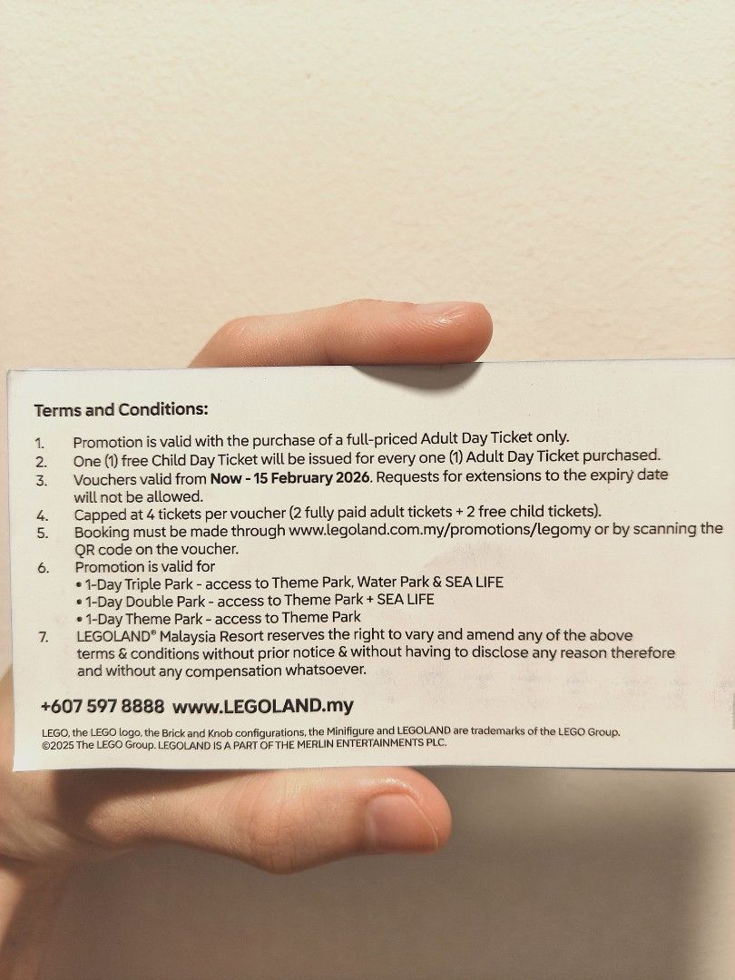 Legoland Malaysia Resort Kids Go Free Voucher, Tickets & Vouchers ...