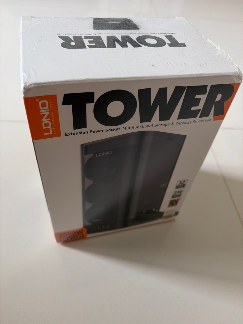 Lonio Tower Extension Power Socket with Wireless Charging, TV & Home ...