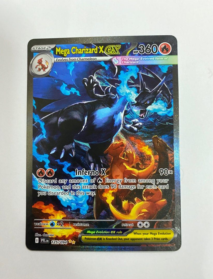 Mega Charizard X Ex SIR 125/094 - Phantasmal Flames, Hobbies & Toys ...