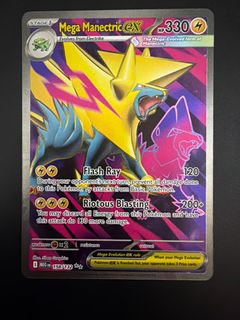 Mega Manectric EX Pokemon Card, Hobbies & Toys, Toys & Games on Carousell