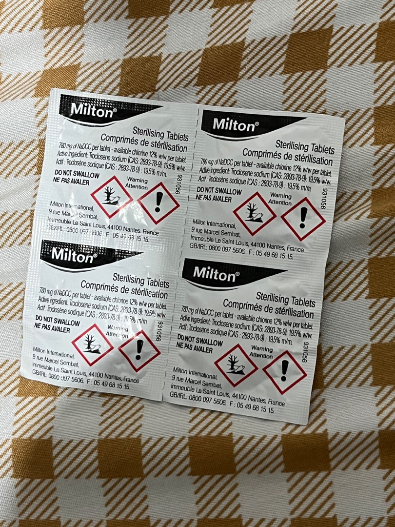 Milton Sterilizing Tablets 4s (1 tablet / 5 liters), Babies & Kids ...