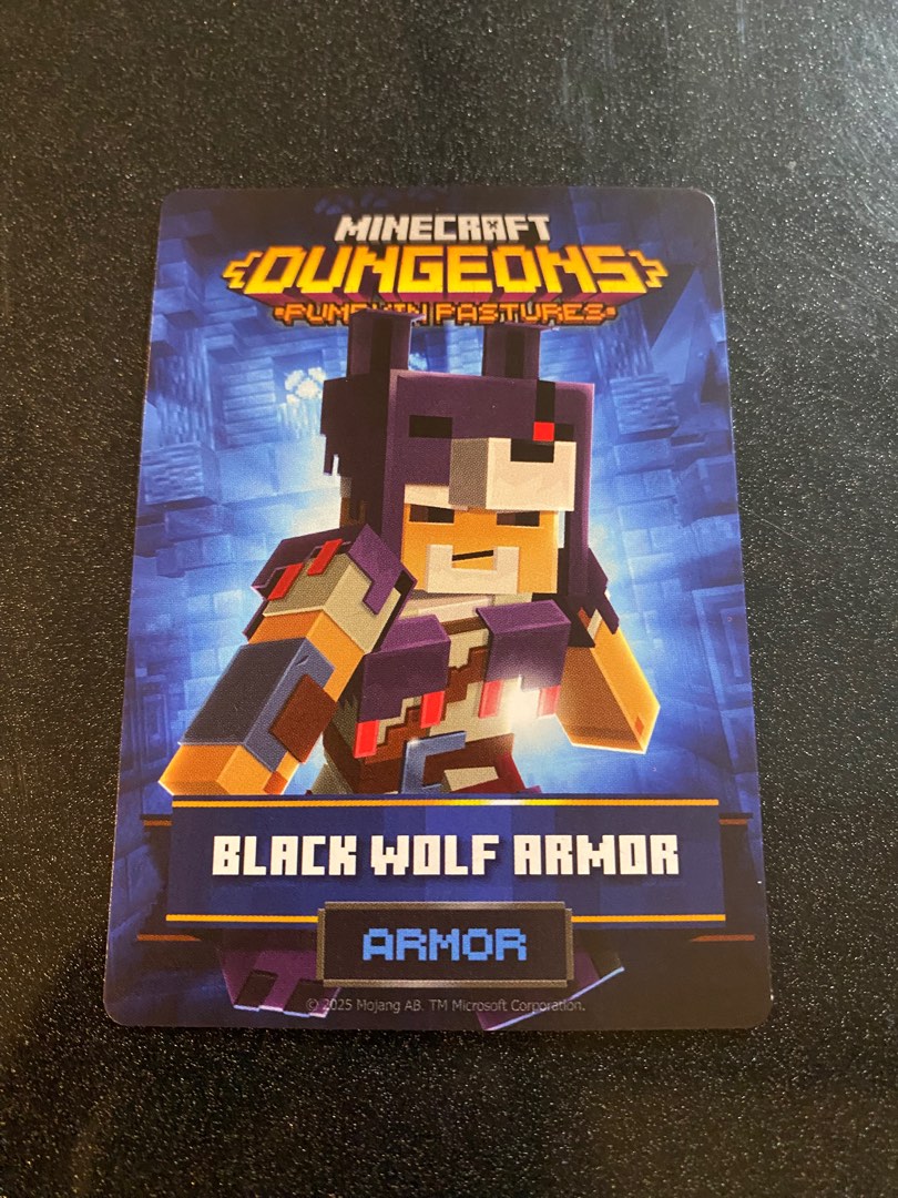 Minecraft Dungeons Arcade Black Wolf Armour, Hobbies & Toys, Toys ...