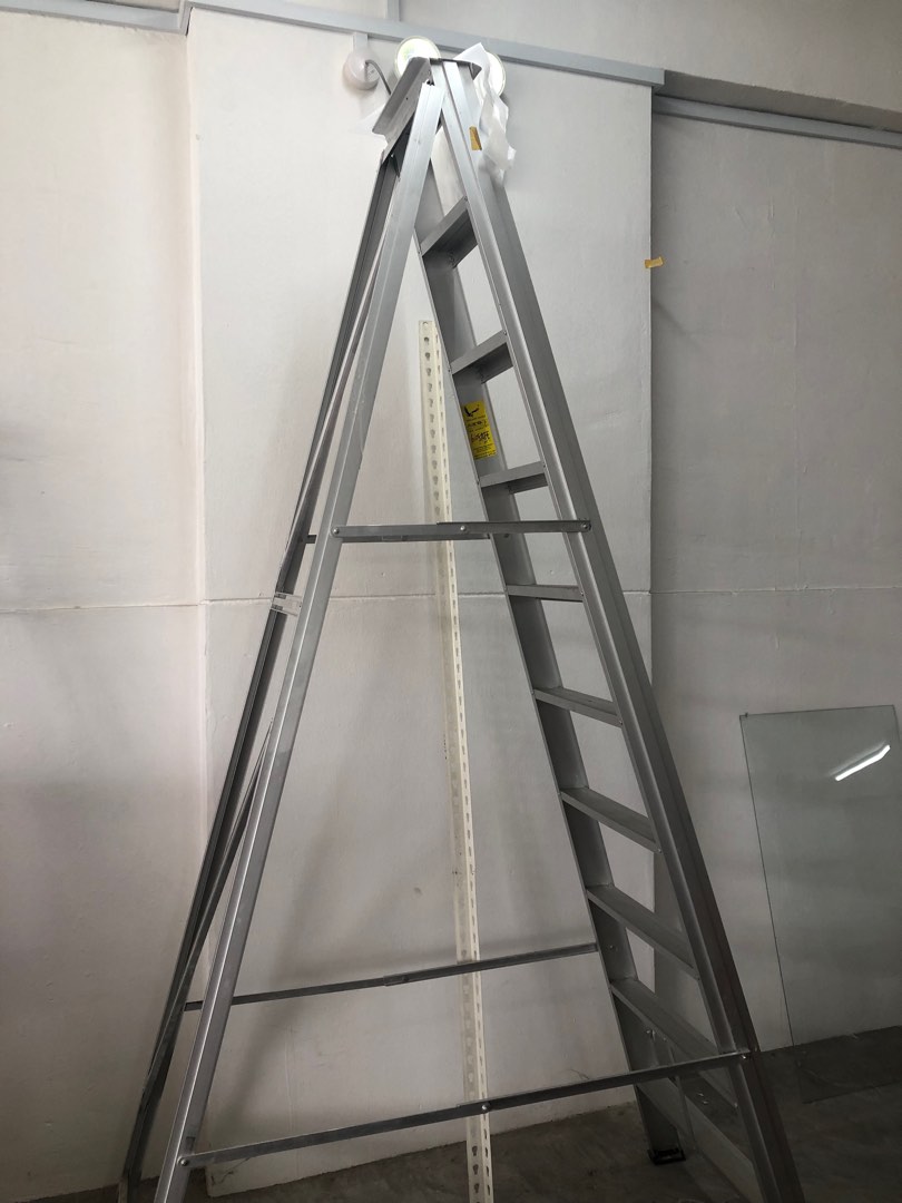 Very Good Condition Tall Industrial Ladder 2.4m Opened Factory ...