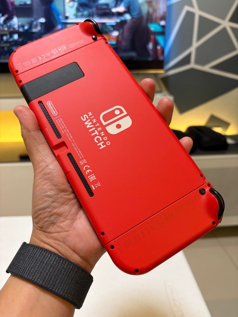 Nintendo Switch v2 Mario Blue and Red Special Edition, Video Gaming ...