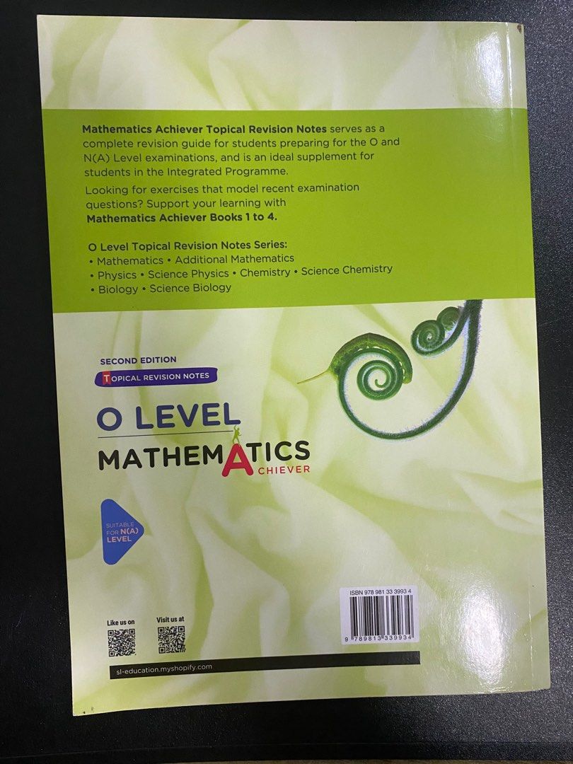 O Level Mathematics Achiever Topical Revision Notes, Hobbies & Toys ...