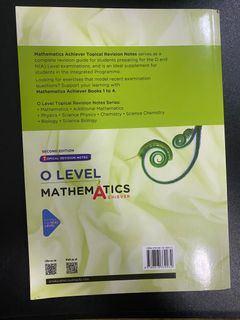 O Level Mathematics Achiever Topical Revision Notes, Hobbies & Toys ...