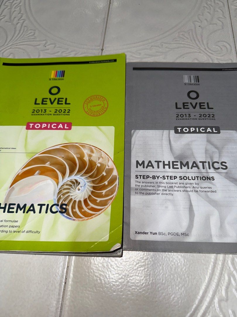 O Level Mathematics TYS Topical Questions 2013-2022, Hobbies & Toys ...