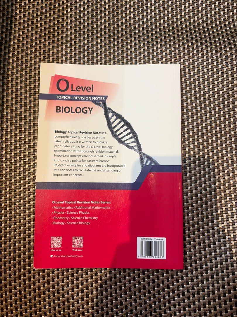 O Level Topical Revision Notes Biology, Hobbies & Toys, Books ...