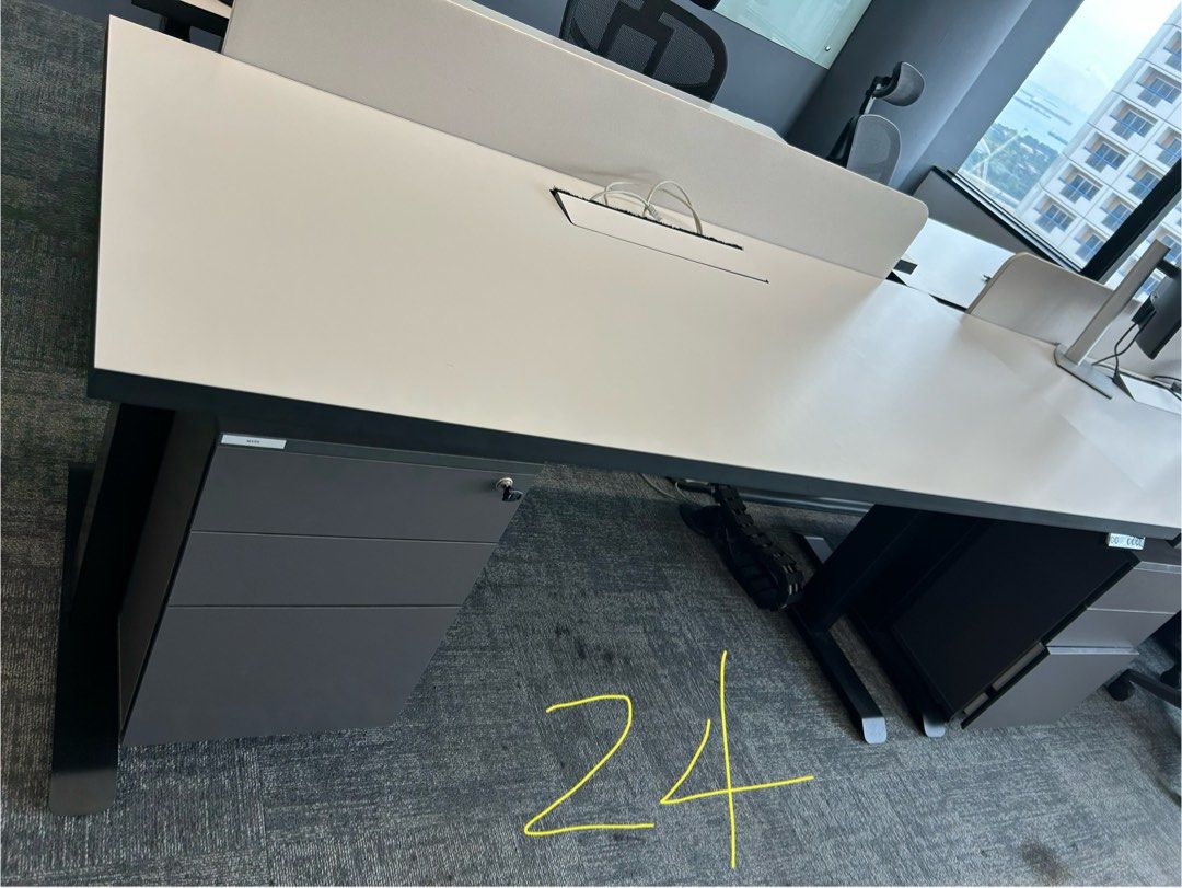 Office Desk with Drawer Cabinet, Furniture & Home Living, Furniture ...