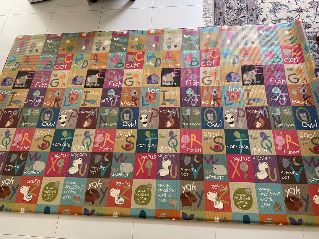 Parklon Lapure Reversible Play Mat - Alphabet & Cloud Design, Babies ...