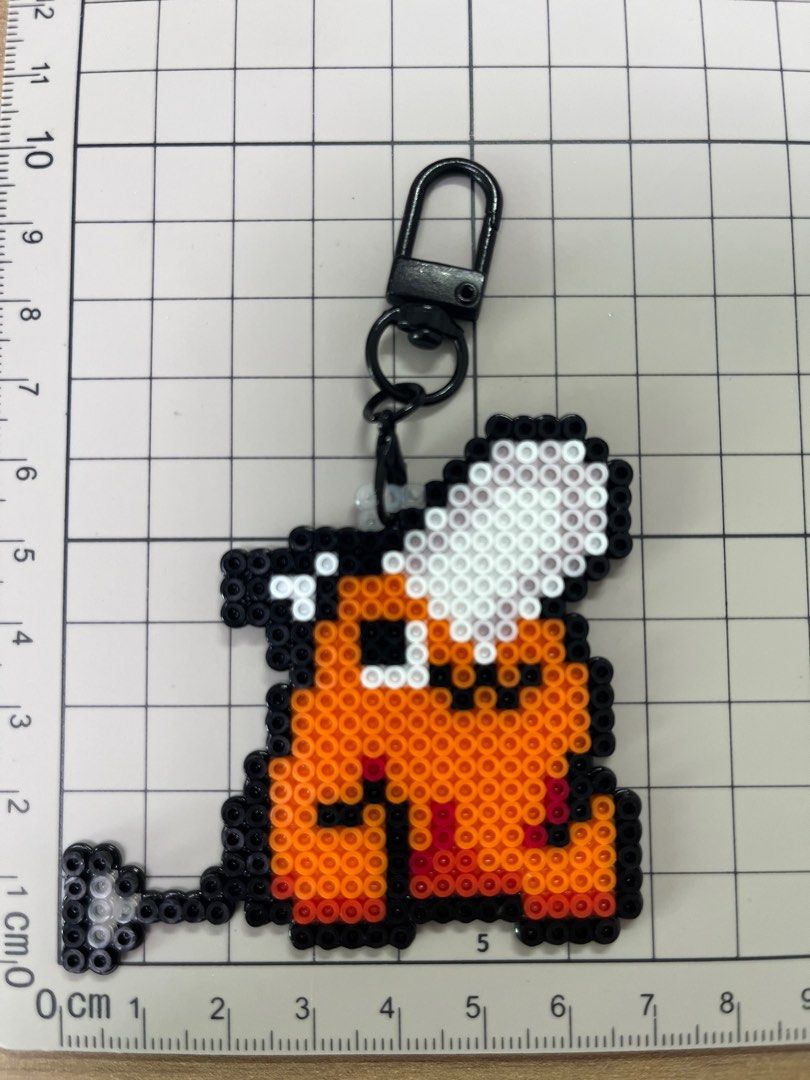 Pochita (Chainsaw Man) Perler Bead Keychain, Hobbies & Toys, Stationery ...